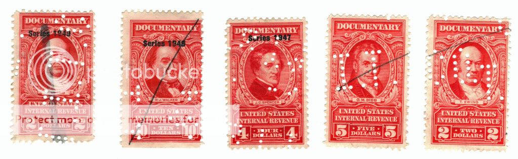 Some Documentary Stamps With Interesting Perfin - Stamp Community Forum
